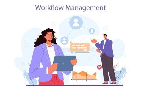 Soft Skills Concept Business People Or Employee With Workflow Stock