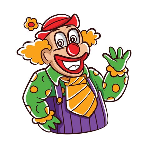 Clown Cartoon Illustration 16674435 Vector Art At Vecteezy