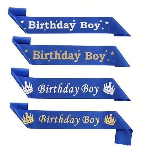 Birthday Sash Blue Gold Foil Letter Birthday Sash For Men Funny Birthday Party Favors For 10th