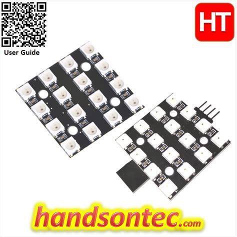 Ws2812b Rgb Neopixel 4×4 Matrix Display Handson Tech