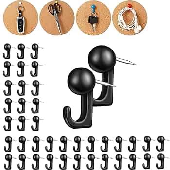 Push Pin Hooks Push Pins For Wall Hanging 50 Pcs Plastic Heads Wall