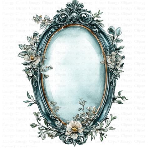 Antique Mirrors Clipart 5 High Quality S Digital Download