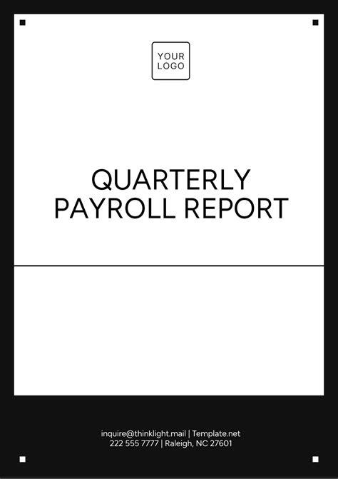 Free Quarterly Report Template To Edit Online