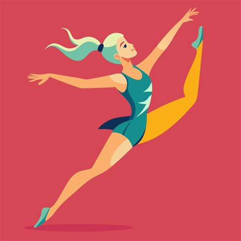 Gymnast Dancer Art Vector Illustration Design Premium Ai Generated Vector