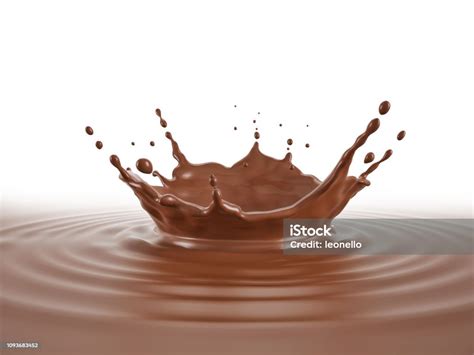 크라운 스플래시와 파문 액체 초콜릿 수영장입니다 사이드 뷰입니다 초콜릿에 대한 스톡 사진 및 기타 이미지 초콜릿 물이 튀는 우유 Istock
