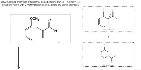 Solved Draw The Major And Minor Product That Could Be Formed