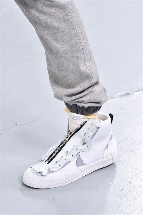 Sacai X Nike Sneakers Info Runway Images Blazer Mid Waffle Racer Fall Winter 2019 Paris Fashion