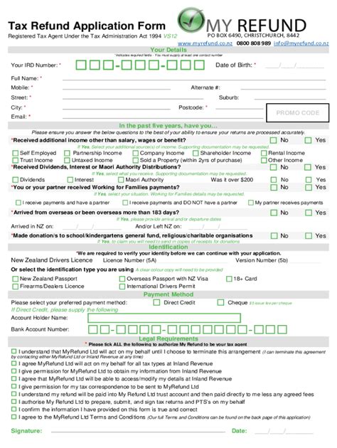 Fillable Online Tax Refund Application Form Fax Email Print Pdffiller