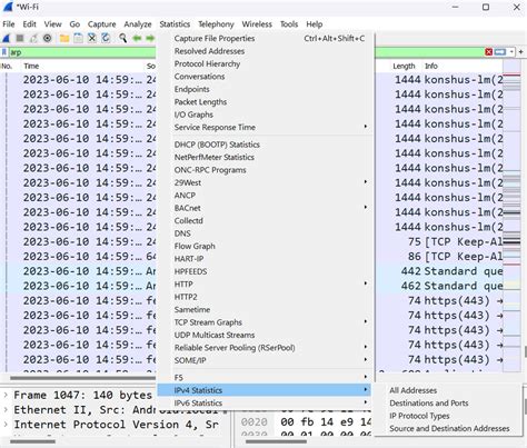 What Is Statistic And IPv4 Statistic In Wireshark GeeksforGeeks