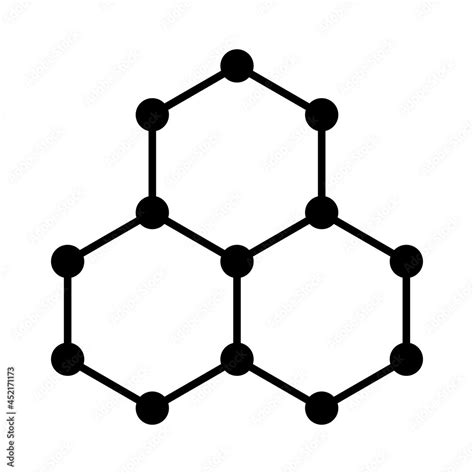 Graphene Symbol Schematic Molecular Structure Of Graphene Allotrope Of Carbon Consisting Of A