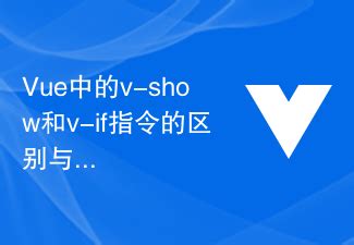 Vue中的v show和v if指令的差異與使用場景 Vue js PHP中文網