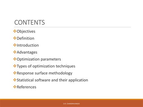 Optimization Techniques In Formulation Development Response Surface Methodology Ppt
