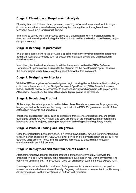 Key Phases Of The Software Development Lifecycle Sdlc Explaineddocx