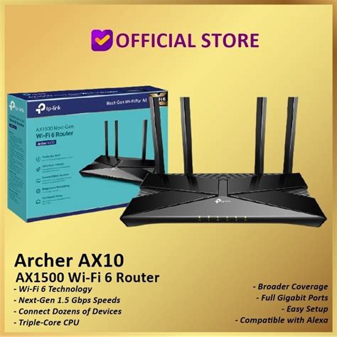 Jual Router Wifi TPLlink Archer AX10 AX1500 Wi Fi 6 Wifi Router Tplink Jakarta Barat Violet