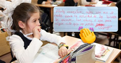 Niña Le Escribe A Su Maestra Y Ayuda A Compañero Sin Dinero