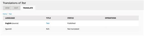 Drupal 7 Multilingual Upgrade No Translation Operation Button