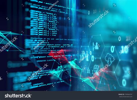소프트웨어 개발자 및 컴퓨터 스크립트의 프로그래밍 스톡 일러스트 749944747