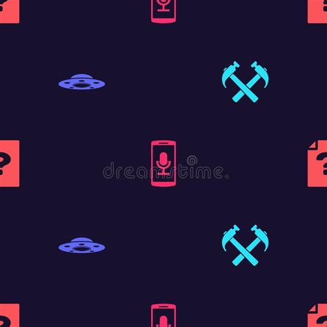 Set Two Crossed Hammers Ufo Flying Spaceship Mobile Recording And