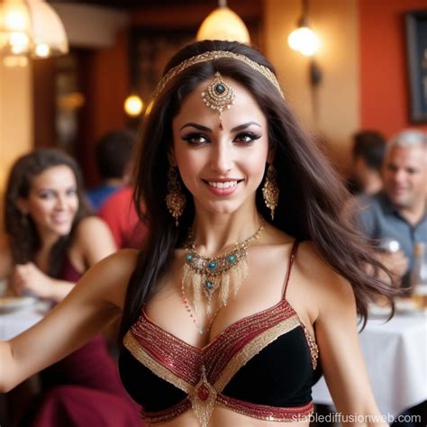 Woman Belly Dancer Dancing At Restaurant Prompts Stable Diffusion Online