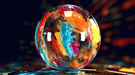 Premium Ai Image Abstract Colorful Sphere 3d Render 8k Uhdgenerative Ai