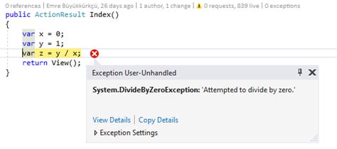 Visual Studio 2017 Exception Helper Emre Büyükkürkçü