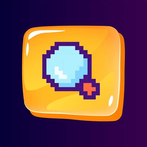 data seeking glossy ui button with pixelated color icon tool for online searching editable