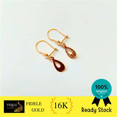 Anting Ringan Emas Tua Simple Anting Desi Tetes 70 Lazada Indonesia