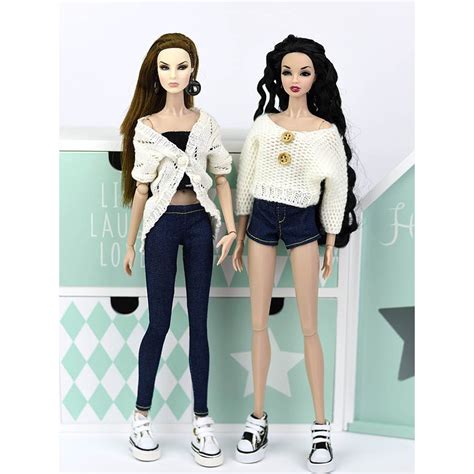 กางเกงยีนส์กางเกงขายาวกางเกงสําหรับตุ๊กตาบาร์บี้เสื้อผ้าแฟชั่น Apatsuki1 Th Thaipick