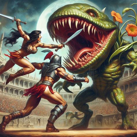 2 Gladiatrices Vs Carnivorous Plant 4 By Lepantzeus On Deviantart