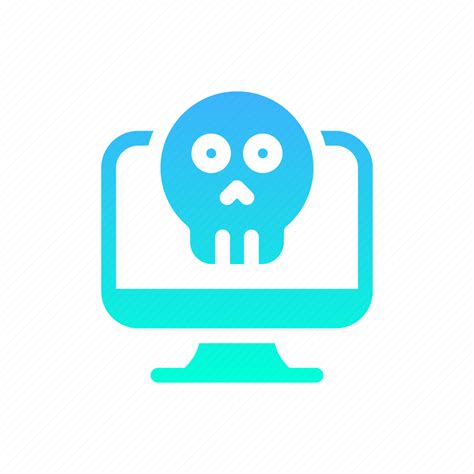 Virus Hacked Protection Skull Computer Icon Download On Iconfinder