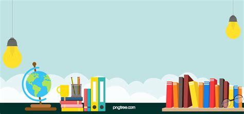 Simple Opening Learning Background Go To School Book Globe