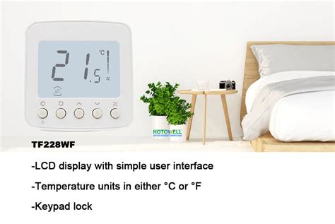 Lcd Display Digital Button Thermostat Fan Coil Thermostat Temperature