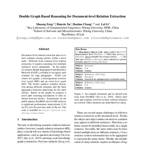 Double Graph Based Reasoning For Document Level Relation Extraction