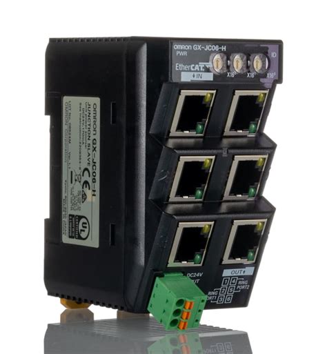 Gx Jc06 H Omron Omron Ethercat Junction Slave Series Din Rail Mount Network Hub 6 Rj45 Ports