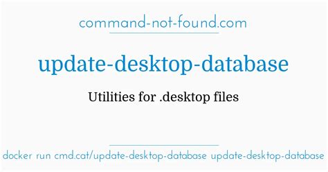 Dockerfile Run Update Desktop Database
