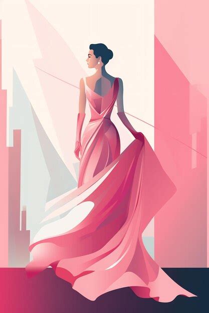 Premium Ai Image A Poster For A Woman In A Pink Dress With A Pink Dress