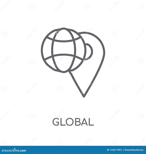 Global Distribution Icon In Trendy Design Style Global Distribution Icon Isolated On White