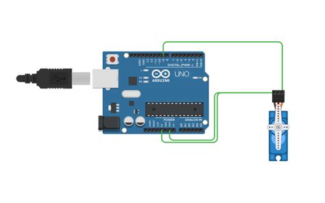 Circuit Design Servo Rotation Control With Arduino Uno Tinkercad