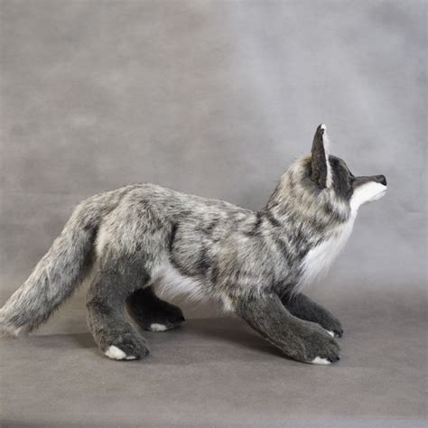 Wolf Plush Realistic Wolf Art Doll Grey Wolf Toy Etsy