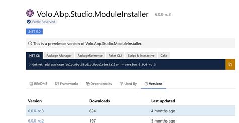 Volo Abp Studio ModuleInstaller Still At RC Support ABP IO