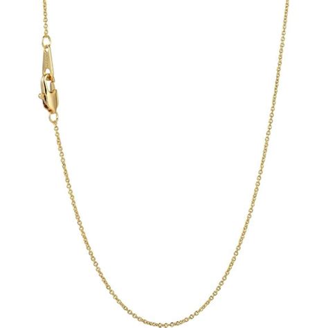 Shoes 1mm Gold Cable Link Chain Necklace 14k Gold Chains For Men