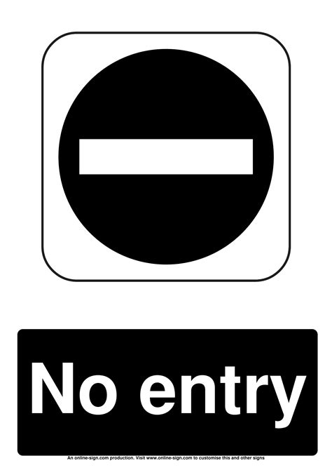 No Entry Signs Poster Template