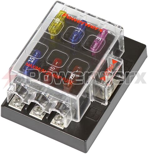 Powerwerx Circuit ATC ATO Blade Fuse Block With Cover Powerwerx