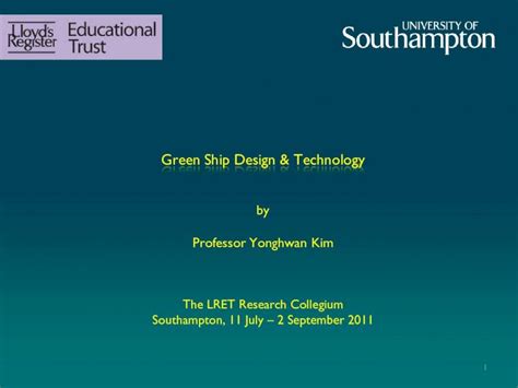 Pdf Green Ship Design And Technology Cdn Southampton Ac Uk · Green Ship Design And Technology By