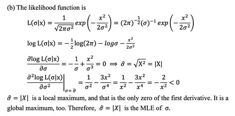 Solved B The Likelihood Function Is