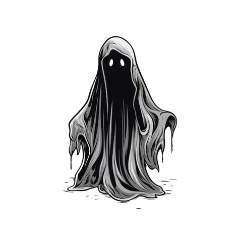 Scary Cartoon Ghost Drawing