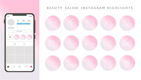 Portadas Destacadas De La Historia De Instagram De Salón De Belleza Y