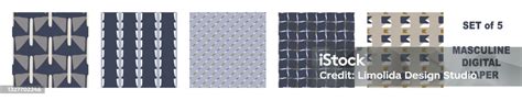 남성 적인 기하학적 원활한 패턴 디지털 스크랩북 종이와 반복 가능한 남성 선물 랩 디자인을 위한 클래식 한 복고풍 지오 쉐이프 벡터 0명에 대한 스톡 벡터 아트 및 기타