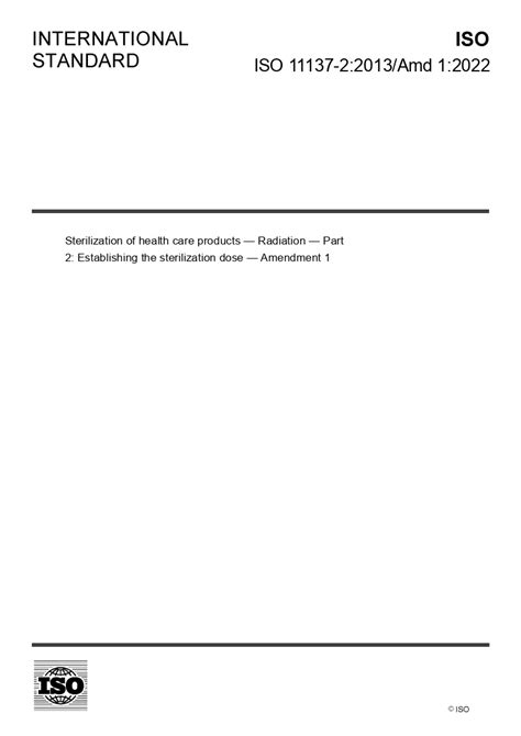 Iso 11137 22013amd 12022