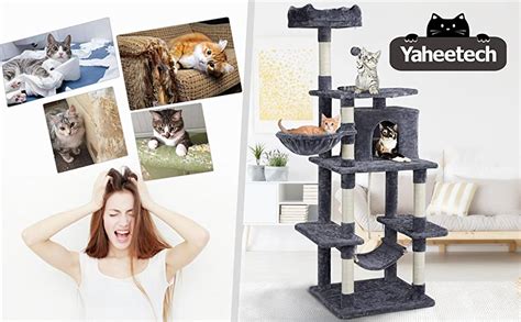 Yaheetech 70 Inch Multilevel Cat Tree Large Cat Tower With Condo